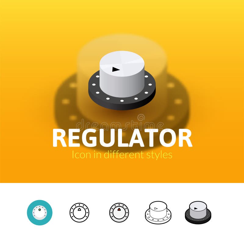 Regulator Isometric Icon, Isolated on Color Background Stock Vector ...