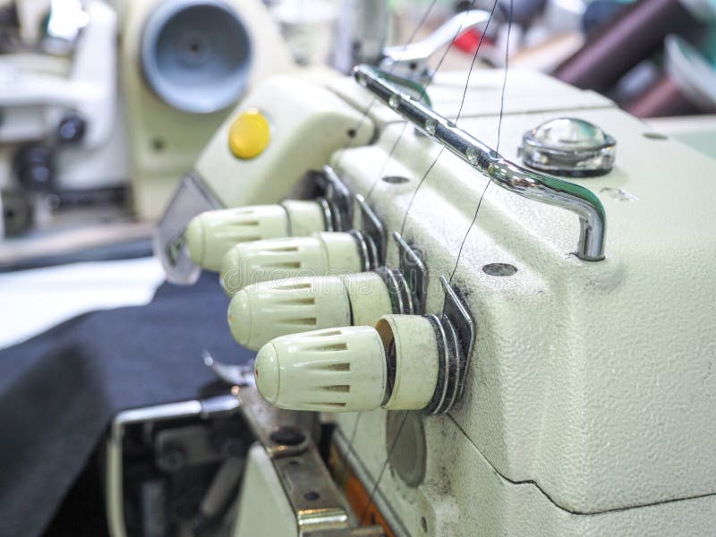 A Thread Tension Control Unit at an Industrial Embroidery Machine with ...