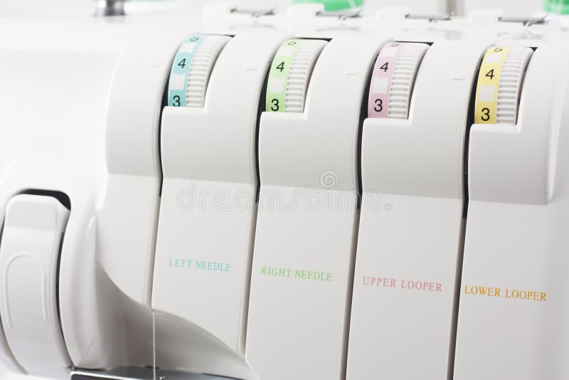 Regulators of a Tension of Threads on Overlock Stock Image - Image of ...