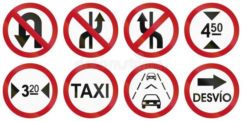 Regulatory Road Signs in Colombia Stock Illustration - Illustration of ...