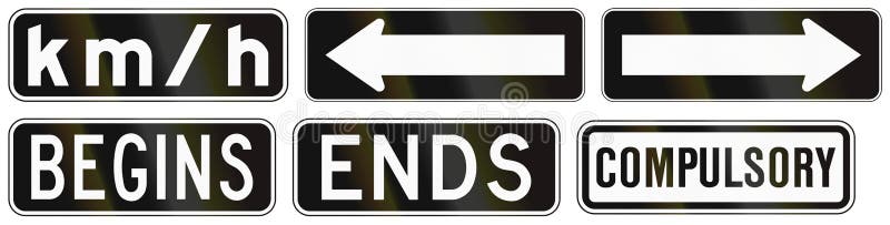 Regulatory Road Signs in Ontario - Canada Stock Illustration ...