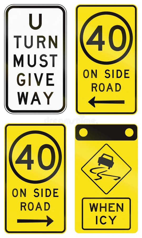 Regulatory Signs in Victoria - Australia Stock Illustration ...