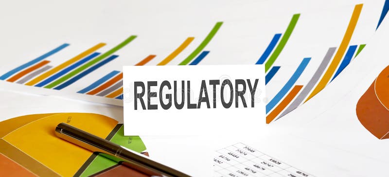 REGULATORY Text on Paper on Chart Background with Pen Stock Image ...