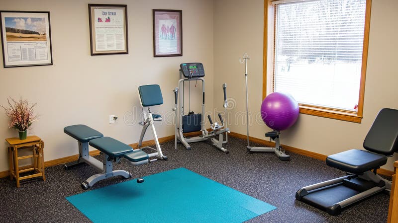 Rehab Center Exercise Room Winter View Therapy Stock Photo - Image of ...