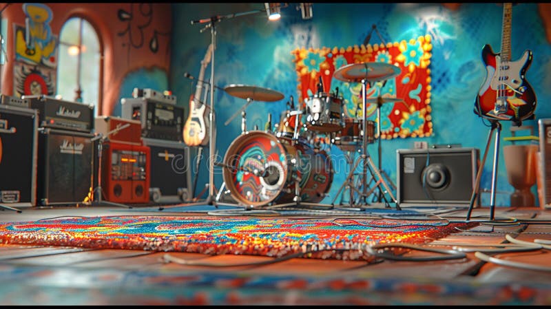 Rehearsal Space for a Rock Band, Behind the Scenes with Audio ...