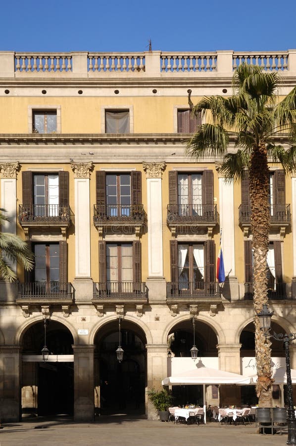 Reial Square in Barcelona, Catalonia, Stock Photo - Image of barcelona ...