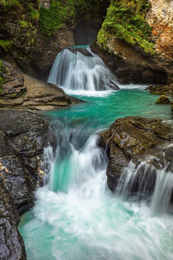 Reichenbach Falls in Meiringen, Switzerland Stock Photo - Image of ...