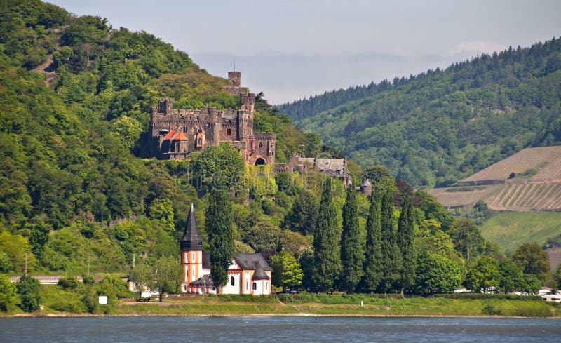 Reichenstein Castle in Famous Rhine Valley Stock Image - Image of rocks ...