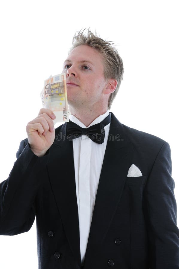 Reicher in Einer Jacke Nahe Seinem Haus Stockfoto - Bild von reich ...