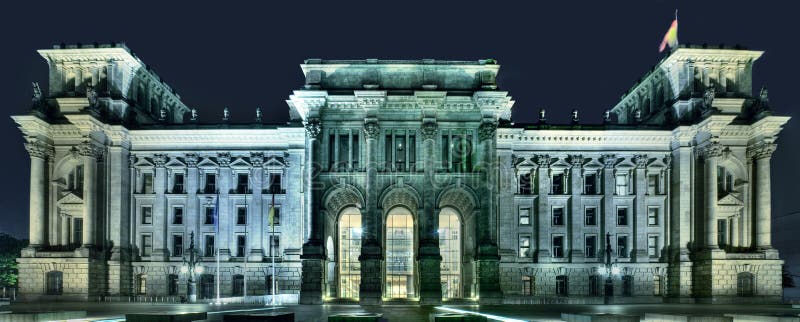 Reichstag stock photo. Image of entrance, flags, architecture - 5096546