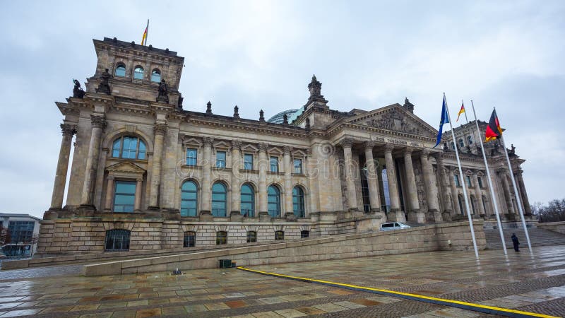 The Reichstag Building of German Government in Berlin Stock Image ...