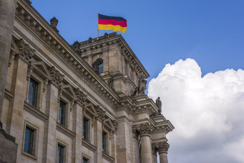 Reichstag Building, the Seat of the German Parliament Stock Photo ...