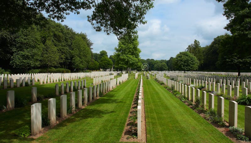 Reichswald WW2 War Cemtery Germany. Editorial Stock Photo - Image of ...
