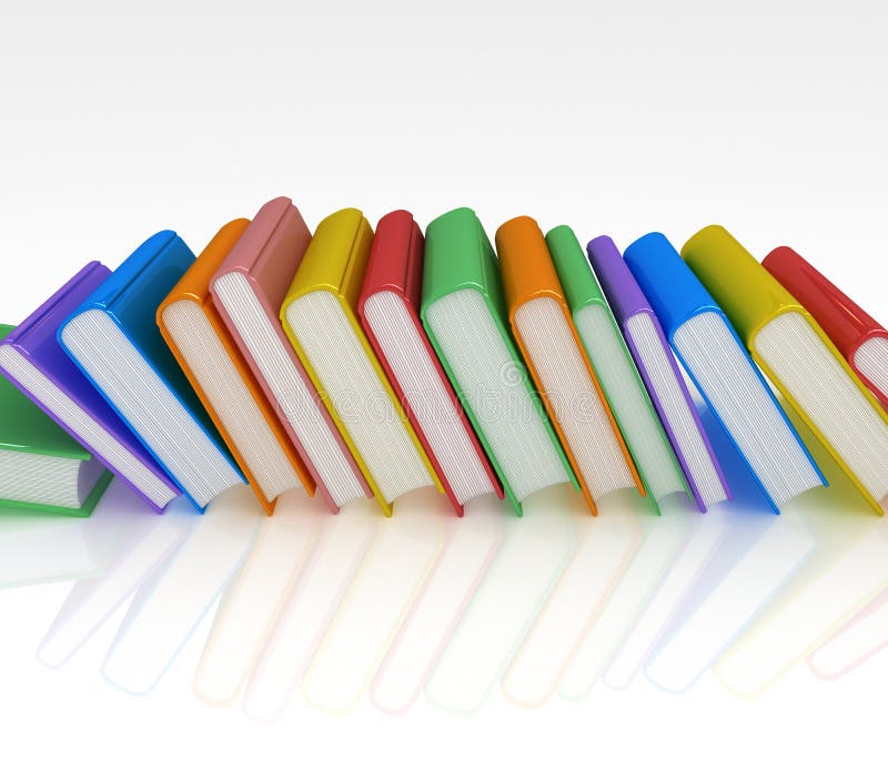 Reihe der Bücher stock abbildung. Illustration von lernen - 25891770