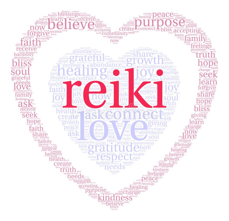 Reiki Word Cloud stock vector. Illustration of holistic - 104015123