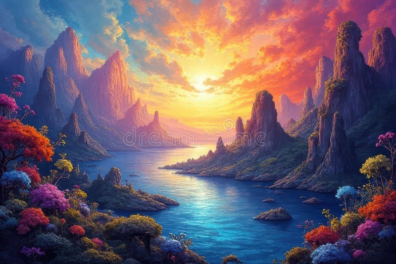 Reimagined Realm Concepts stock illustration. Illustration of impact ...