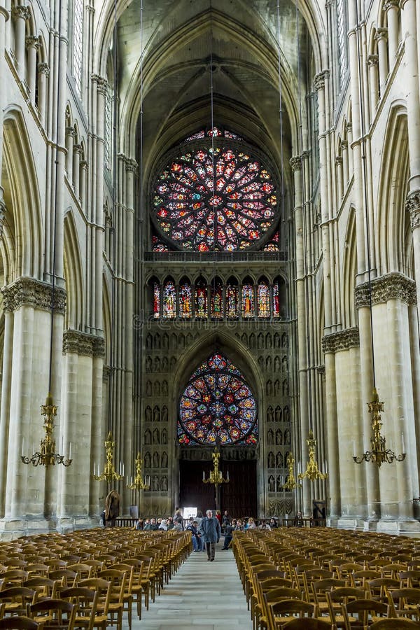 Reims Cathedral inside editorial photo. Image of france - 68963901