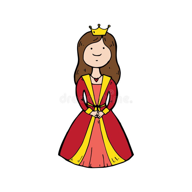 Reina Con Una Corona En Estilo De La Historieta Stock de ilustración ... Reina Con Una Corona En Estilo De La Historieta Stock de ilustración ...
