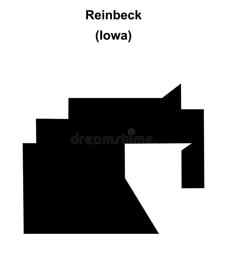 Reinbeck outline map stock vector. Illustration of blank - 387207045