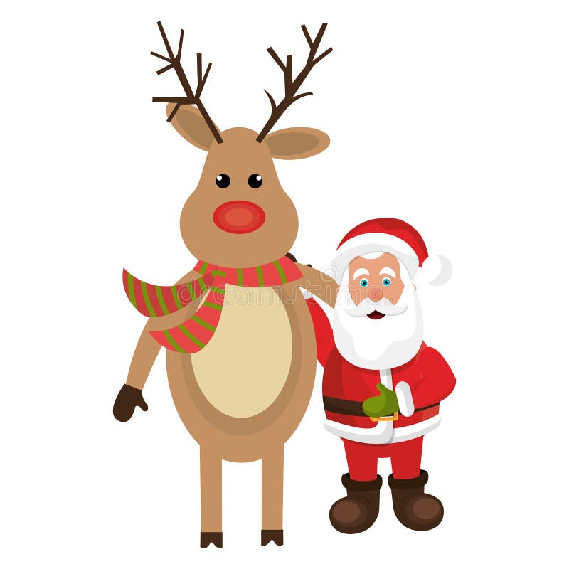 Reindeer Christmas Character Icon Stock Vector - Illustration of ...