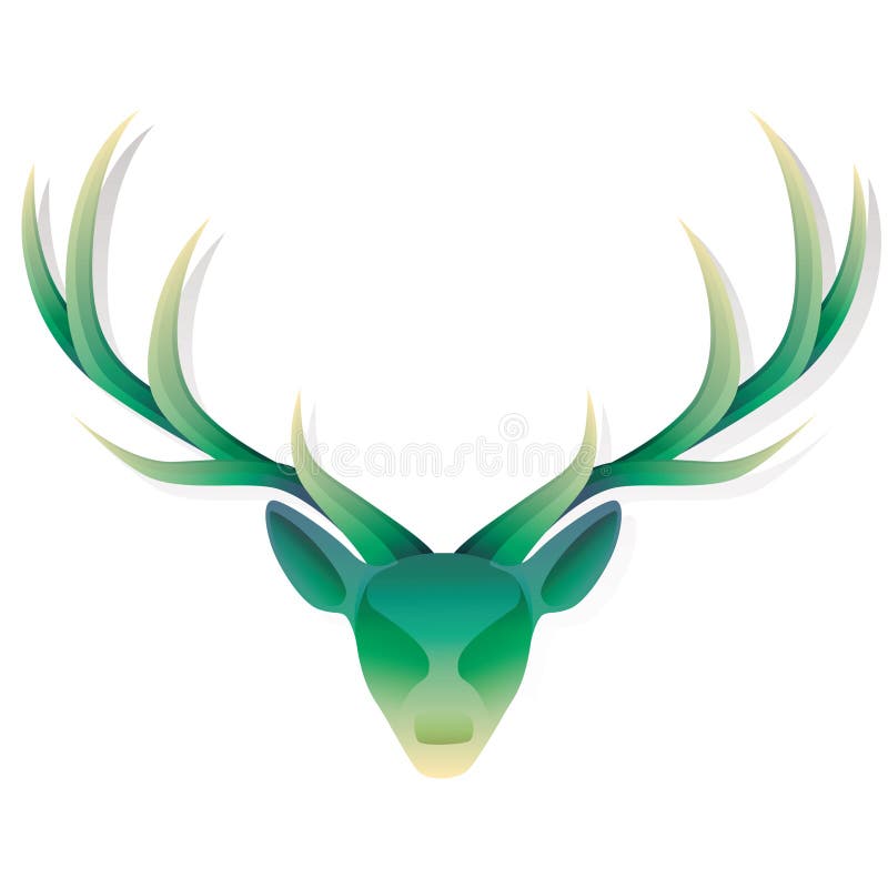 Reindeer Head. Vector Illustration Decorative Design Stock Vector ...