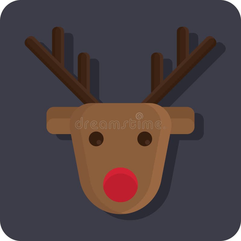 Reindeer Head. Vector Illustration Decorative Design Stock Vector ...