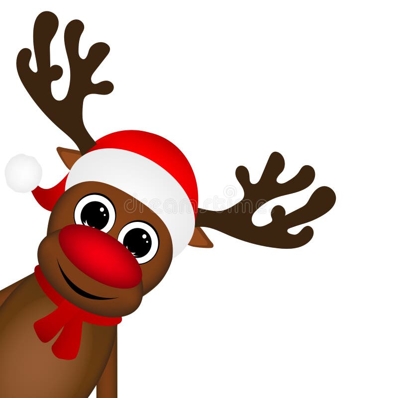 Reindeer Peeking Stock Illustrations – 493 Reindeer Peeking Stock ...