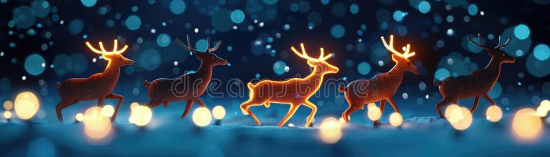 Reindeerpowered Christmas Light Generator Stock Illustration ...