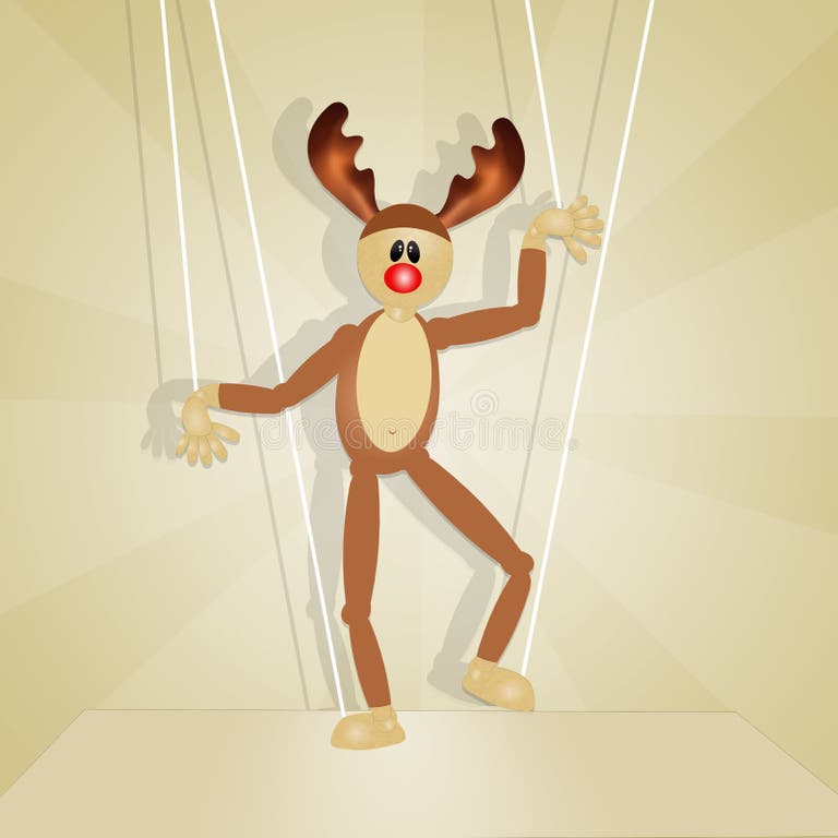 Reindeer puppet stock illustration. Illustration of event - 61358138