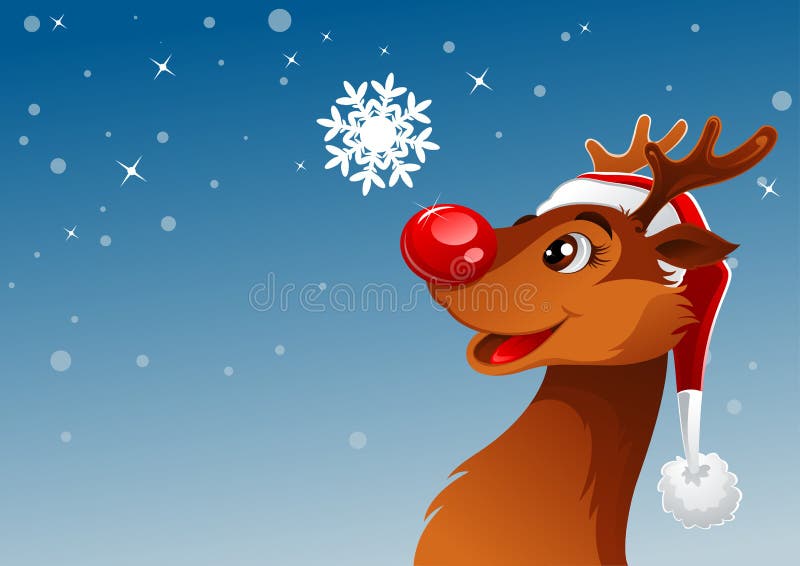 Reindeer and snowflake stock vector. Illustration of animal - 17125575