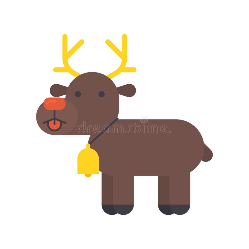 Reindeer Stands and Shows Tongue Stock Vector - Illustration of winter ...