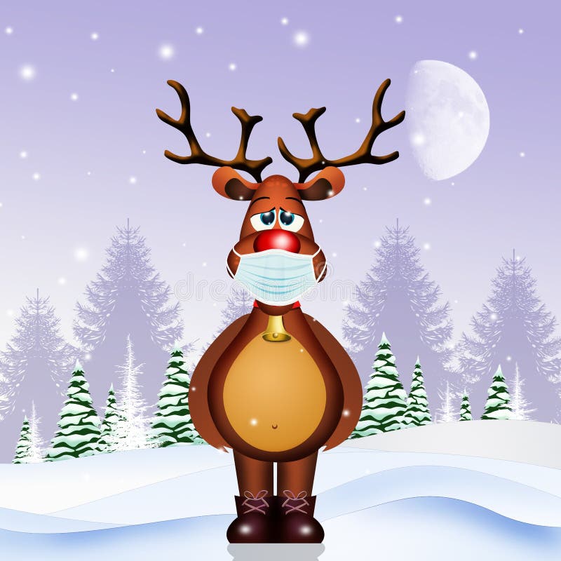 Reindeer Mask Stock Illustrations – 1,421 Reindeer Mask Stock ...
