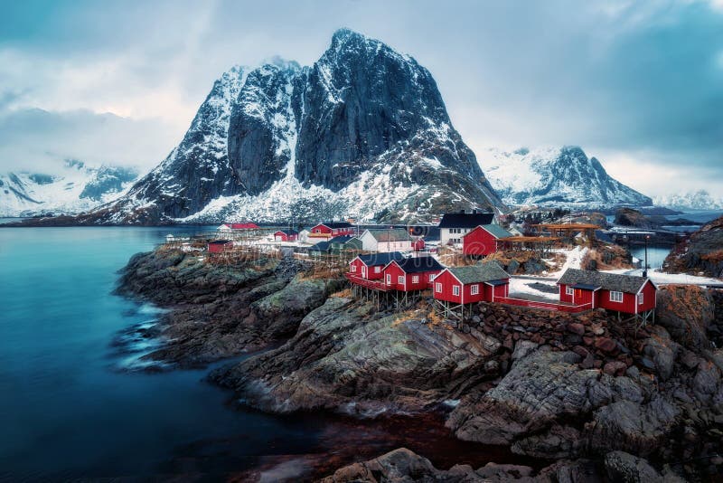 Reine Norway stock image. Image of panorama, norway - 102037057