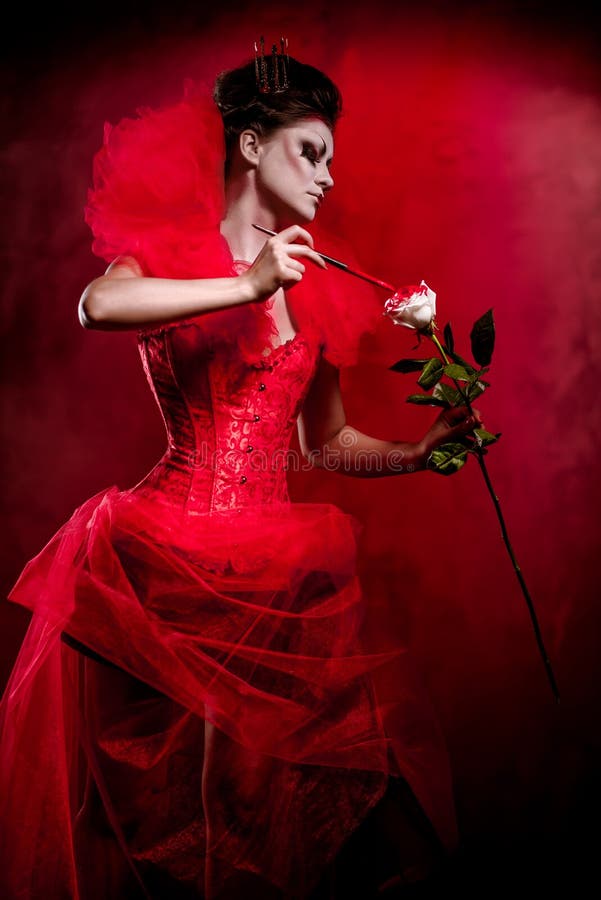 Reine rouge photo stock. Image du robe, alice, imagination - 58026958