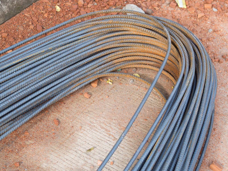 Reinforce steel rod stock image. Image of corrosive, factory - 44171951