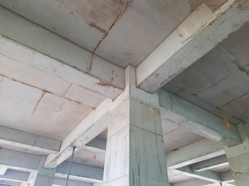 Reinforced Concrete Beam and Column Structure Stock Image - Image of ...