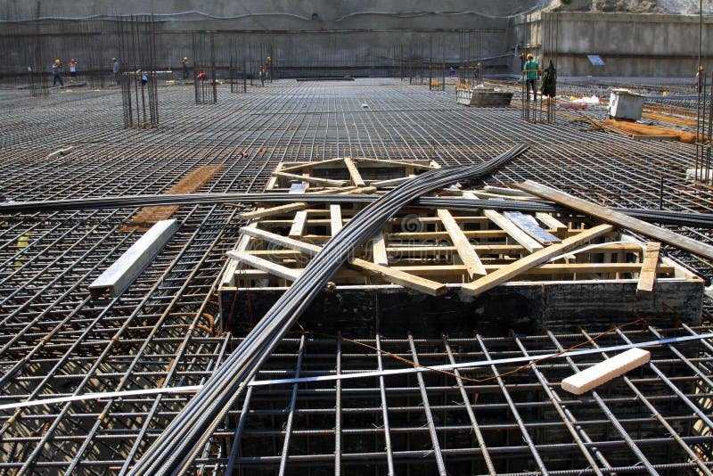 Reinforced Concrete Casting Framework Stock Image - Image of ...