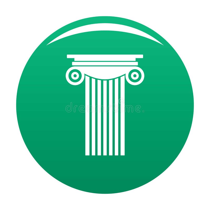 Reinforced Concrete Column Icon Vector Green Stock Vector ...
