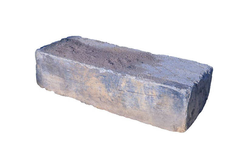 Reinforced Concrete Foundation Block Isolate on a White Background ...