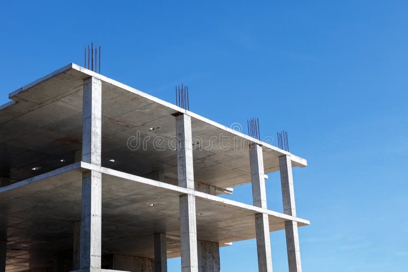 Concrete Frame Structure of a New Multi-story Apartment Building in ...