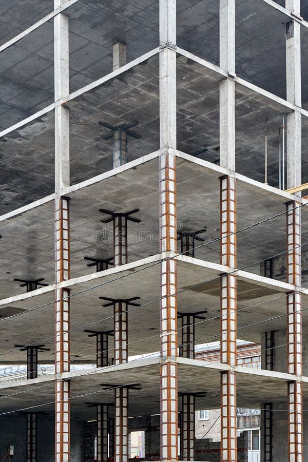 Reinforced Concrete Frame High-rise Building Stock Photo - Image of ...