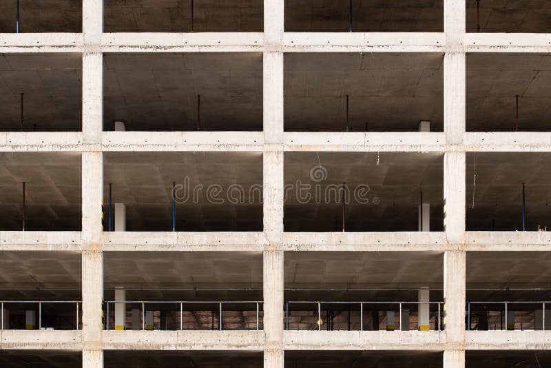 Reinforced Concrete Frame of New Building Stock Photo - Image of ...