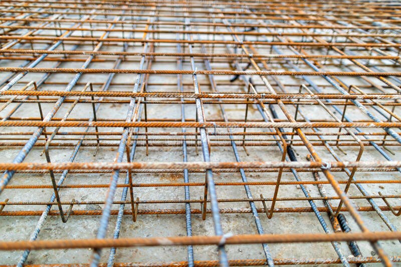 Reinforced Concrete Mix for a Building Foundation Stock Image - Image ...