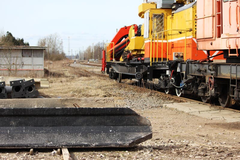 Reinforced Concrete Piles Lie on the Ground after Unloading with a ...