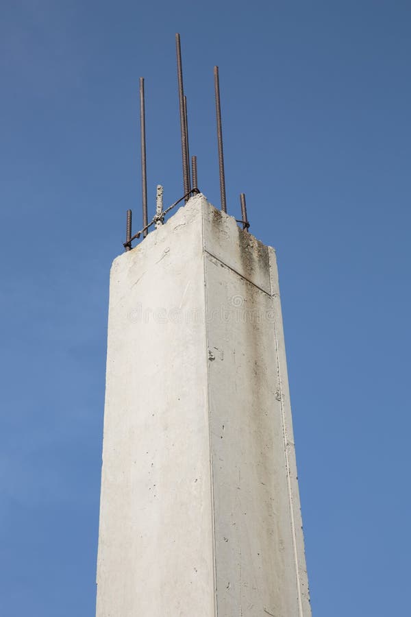 Reinforced Concrete Piles Of The New Building Stock Image - Image of ...