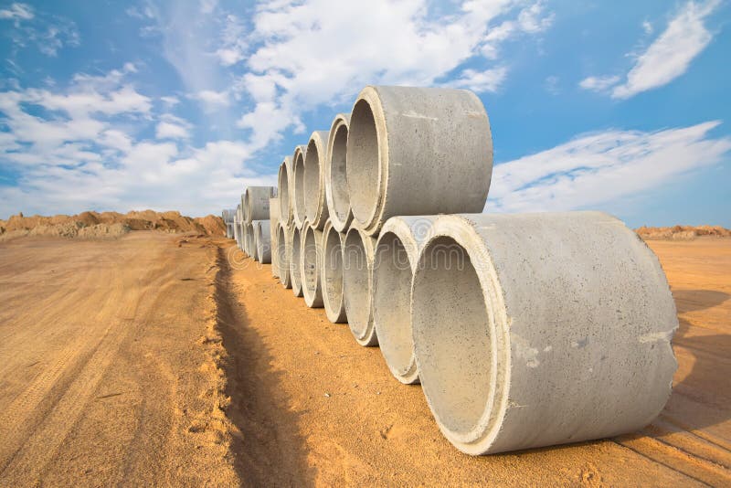 Reinforced concrete pipe stock image. Image of concrete - 31020329