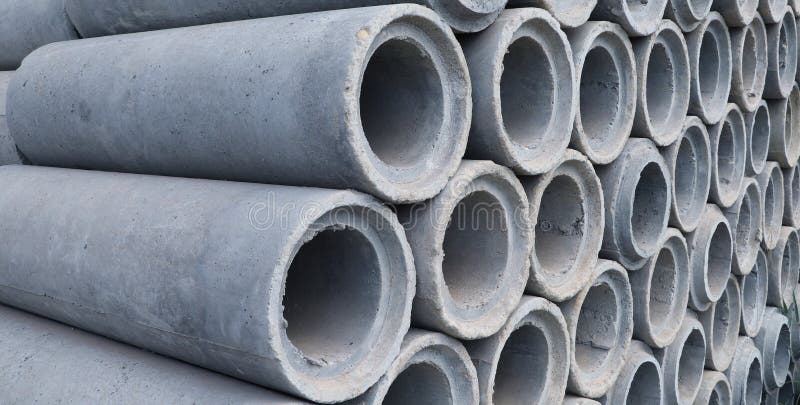 Reinforced Concrete Pillar Stacking on the Floor Stock Image - Image of ...