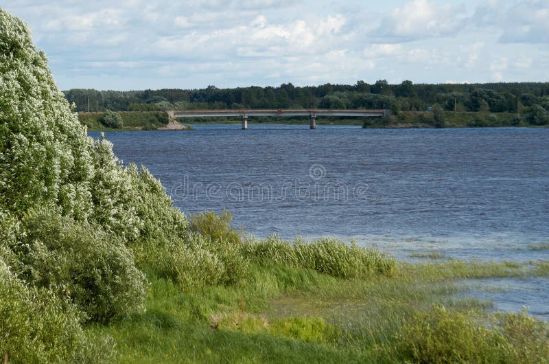 Reinforced Concrete Road Bridge Over a Small River Stock Image - Image ...