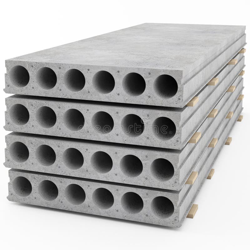 Reinforced Concrete Slabs Laid in a Stack Stock Photo - Image of ...