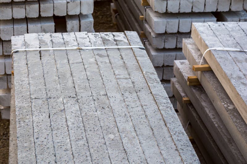 Reinforced concrete stakes stock photo. Image of site - 171822682